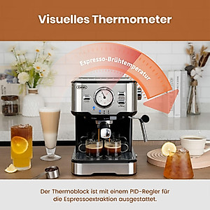 Gevi Espresso Machine High Pressure,Compact Espresso Coffee Machines with Milk Frother Steam Wand,Professional Coffee,Cappuccino,Latte Maker for Home,Espresso Maker, Gift for Coffee Lover, Dad or Mom