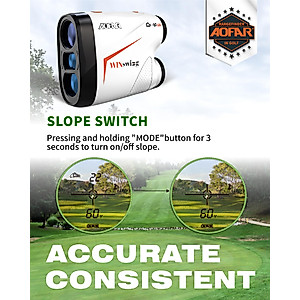 AOFAR GX-6F PRO Golf Rangefinder with Slope and Angle, Flag Lock with Pulse Vibration and Continuous Scan, 600 Yards Rangefinder for Distance Measuring, High-Precision Accurate Gift for Golfers