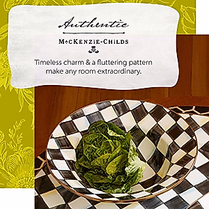 MACKENZIE-CHILDS Courtly Check Serving Bowl, Large 12-Inch Enamel Serving Dish