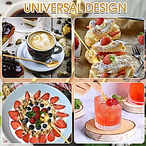 Coffee Spoons Gold 6.7 Inch Long Handle Stirring Spoons Gold Espresso Spoons Stainless Steel Tea Spoon Mini Tasteless Dessert Table Spoons Stirring Spoon for Sugar Cake Ice Cream Cappuccino (12 Pcs)