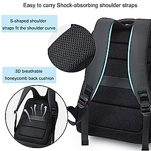 Seekvigor Laptop Backpack, Mens Backpack for Work, Work Backpack for Women, College Backpack, Travel Backpack, Holds 15.6 Inch Laptop, Can be Used as Travel Business Work - Black