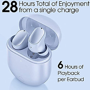 Xiaomi Redmi Buds 3 Pro True Wireless Airdots in-Ear Earbuds 35dB Smart Noise Cancellation, 28 Hour Battery Life,Dual-Device Connectivity,Wireless Charging 10min Charge use 3h,Dual Transparency Mode