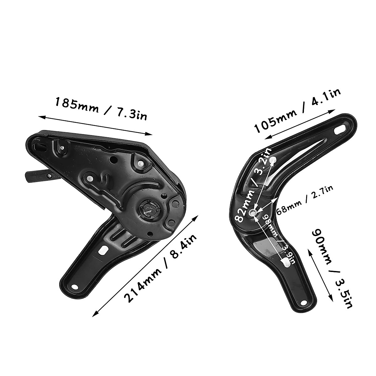Seat Backrest Hinge Recliner, Automatic Seat Backrest Hinge Recliner for Truck Excavators 30-180° Adjustable, Car Seat Backrest Hinge Toothed Plate Seat Recliner on Both Sides