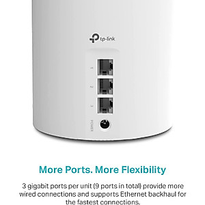 TP-Link Deco AX3000 WiFi 6 Mesh System(Deco X55) - Covers up to 6500 Sq.Ft, Replaces Wireless Router and Extender, 3 Gigabit Ports per Unit, Supports Ethernet Backhaul (3-Pack) (Renewed)