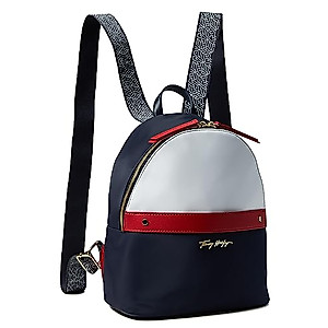 Tommy Hilfiger Leanna Backpack Nylon Color-Block Red/White/Blue One Size