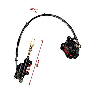 HIAORS Rear Disc Brake Master Cylinder Caliper With Replaced Disc Brake Pad for 50cc 70cc 90cc 110cc 125cc Chinese TaoTao 110cc Peace Motorsports Quad Coolster 3050HD ATV Kids Four Wheeler