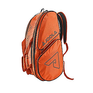 JOOLA Tour Elite Pickleball Bag – Backpack & Duffle Bag for Paddles & Pickleball Accessories – Thermal Insulated Pockets Hold 4+ Paddles - with Fence Hook Orange/Gray