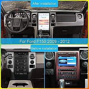 NAKEVICH 14.4 Inch Qualcomm Android 11 Car Radio for Ford F150 F-150 2009 2010 2011 2012 Stereo Upgrade Tesla Style Dash IPS Touch Screen Android Auto GPS Navigation Multimedia Player