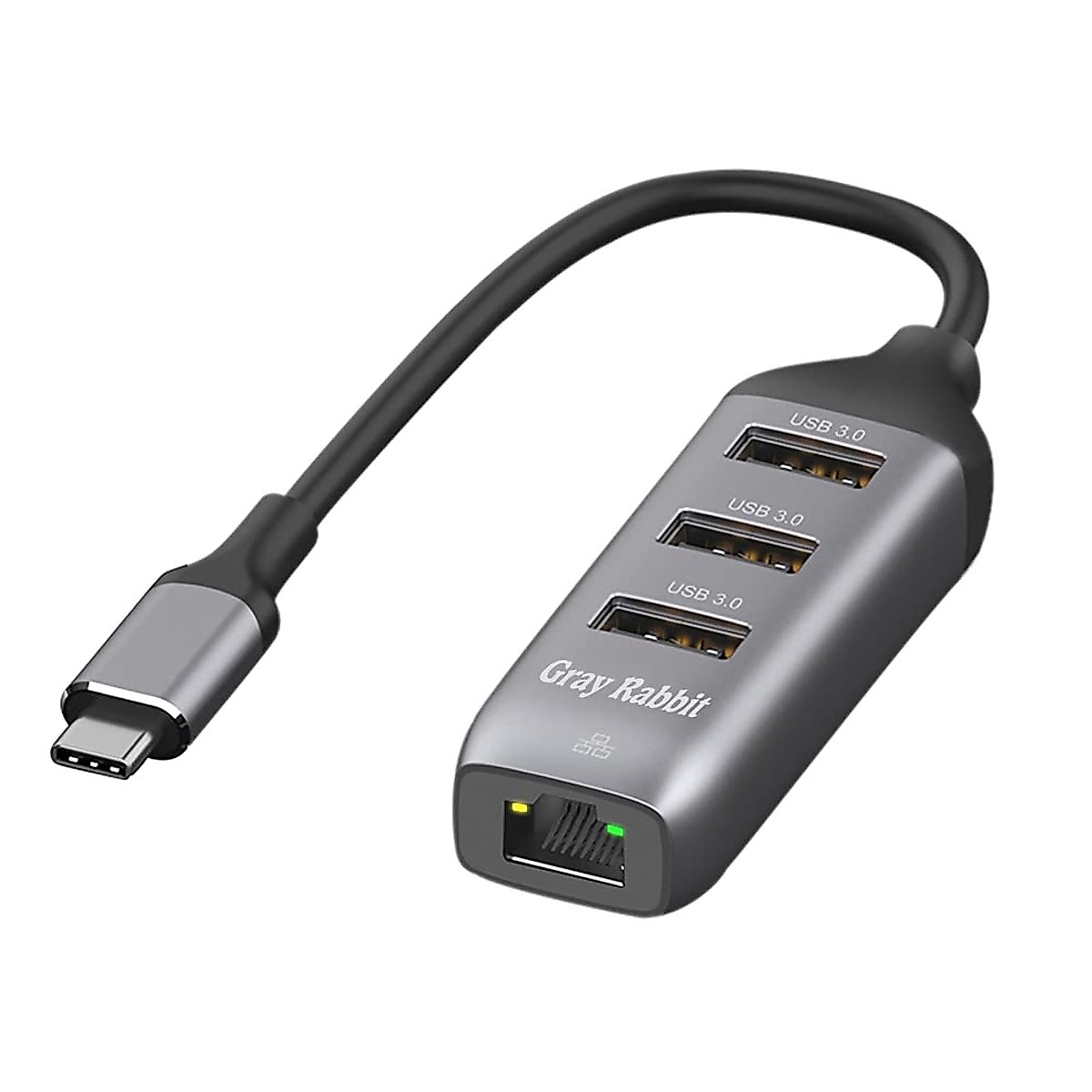 USB C to Ethernet Adapter,USB C to RJ45 10/100/1000 Gigabit Ethernet, USB C to USB 3.0 HUB, Compatible with MacBook Pro, iPad Pro, MacBook/Air, iPad Air 2020, XPS 15/13, Surface Book 2 …