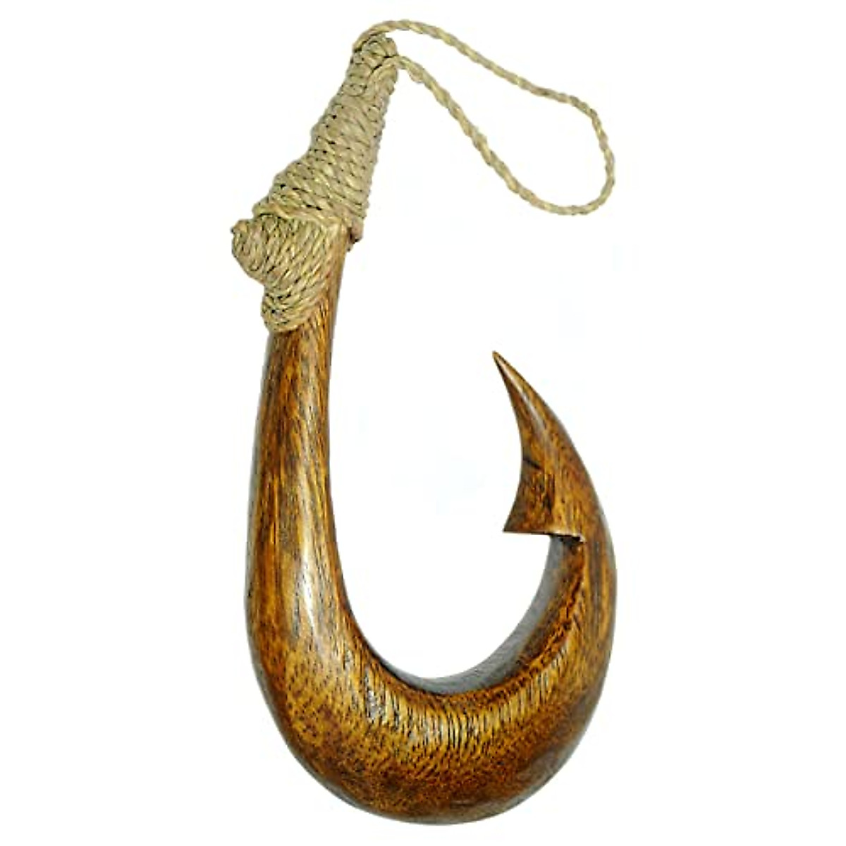 6" Hand Carved Wood Hawaiian Makau Fish Hook