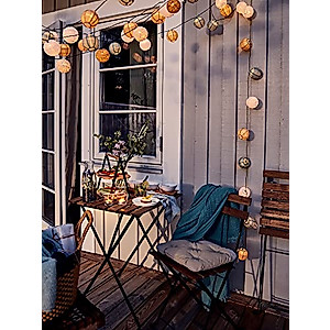 Ikea TÄRNÖ chair, outdoor foldable black/light brown stained Acacia