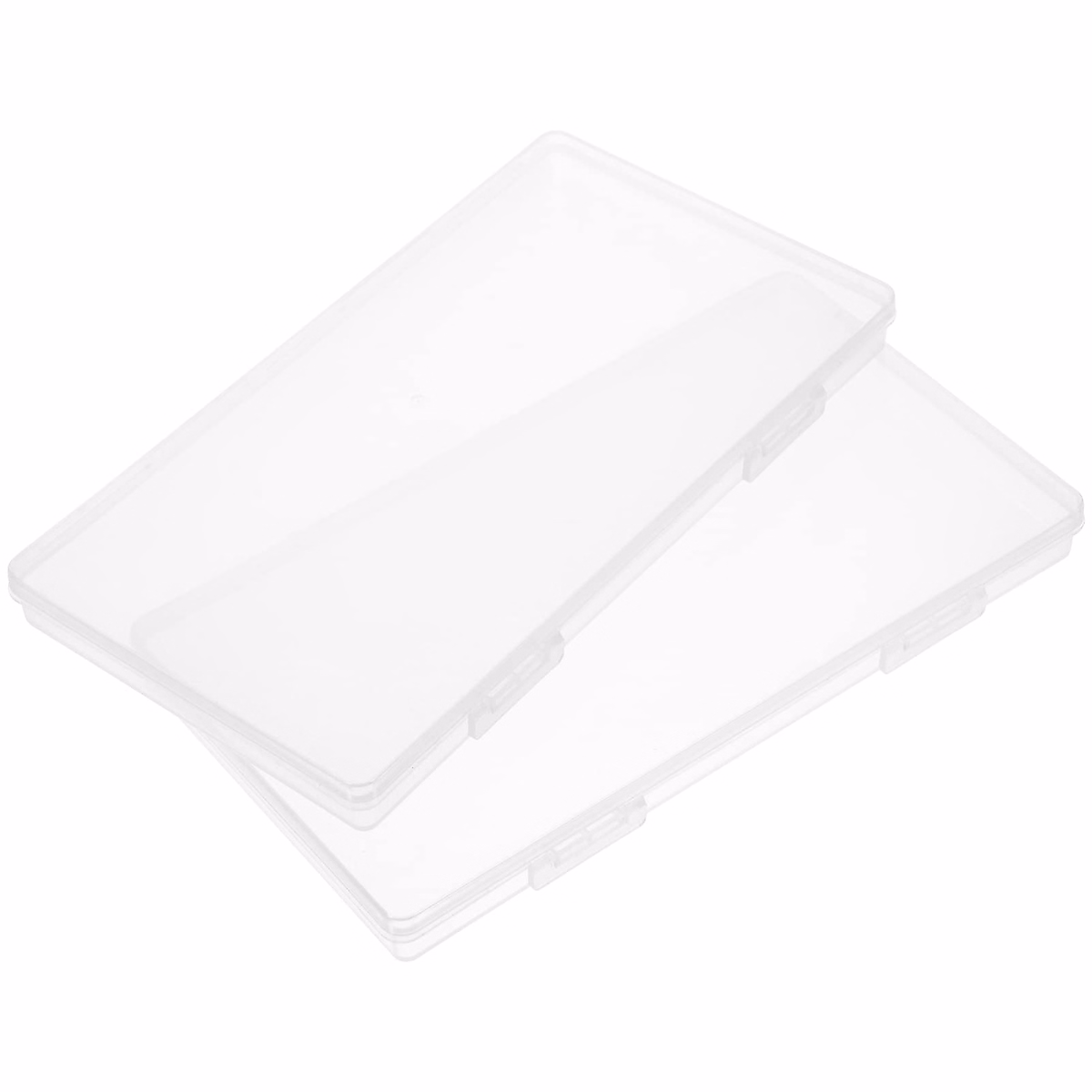 minkissy 2pcs Mini Bead Box Small Clear Plastic Beads Storage Container Nail Charm Bead Box Earrings Storage Boxes Transparent Small Items Boxes Diy Craft Jewelry Organizer