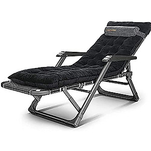 ガードレール Recliners Folding Zero Gravity Sun Loungers Recliner Lounge Chairs with Extra Thick Cushion