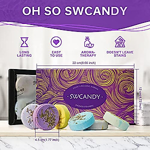 Aromatherapy Shower Steamers Christmas Gifts Set Lavender - Swcandy 8 Pcs Bath Bombs Gifts for Women, Shower Bombs with Essential Oils Relaxation Gifts for Home SPA, Melts for Women Who Has Everything