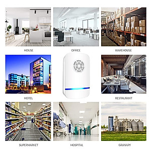 Sroker 6 Packs Ultrasonic Pest Repeller, Electronic Repellent Plug in Indoor Control for Insect, Roach, Mice, Spider, Ant, Bug, Mosquito House, Garage, Warehouse, Office, Hotel