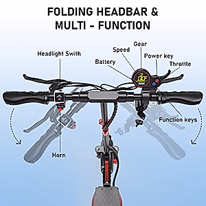 EVERCROSS Electric Scooter, Electric Scooter for Adults with 800W Motor, Up to 28MPH & 25 Miles, Scooter for Adults with Dual Braking System, Folding Electric Scooter Offroad with 10'' Solid Tires