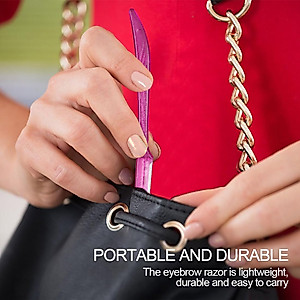 Bosose Facial Hair Removal for Women,Exfoliating Dermaplaning Tool, Includes Blade Cover, Face & Eyebrow Razor That Helps Exfoliate and Smooth the Skin, 3 pcs (Rose purple&blue)