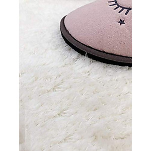 YYATT White Cloud Floor mat,Plush Bedroom Child Baby Crawling mat Soft Shaggy Baby Play mat Modern Rugs for Children Play Home Decorate-White 95x150cm(37x59inch)
