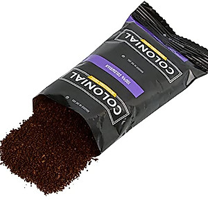 Colonial Coffee Packets, Pre Ground Coffee Packs, Colombian Medium Roast, Bulk Bags for Drip Coffee Makers, (2.5 oz Bags, Pack of 100)