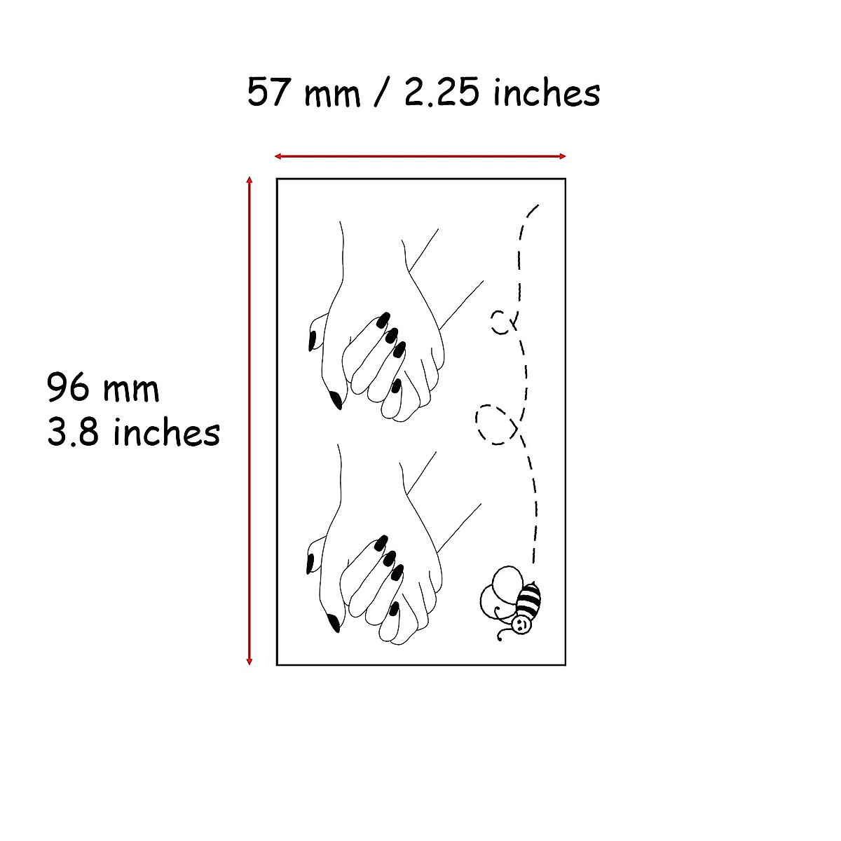 Esland Realistic Best Friends Temporary Tattoos Matching Bestie Tattoo Stickers for Women, Girls, Couples and Family