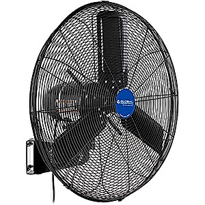 Global Industrial Outdoor Oscillating Wall Mounted Fan, 24" Diameter, 3/10HP, 7700CFM
