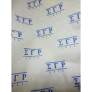 Sigma Gamma Rho Gift Paper, Ten (10) X-Large Sheets (Gift bag not included)