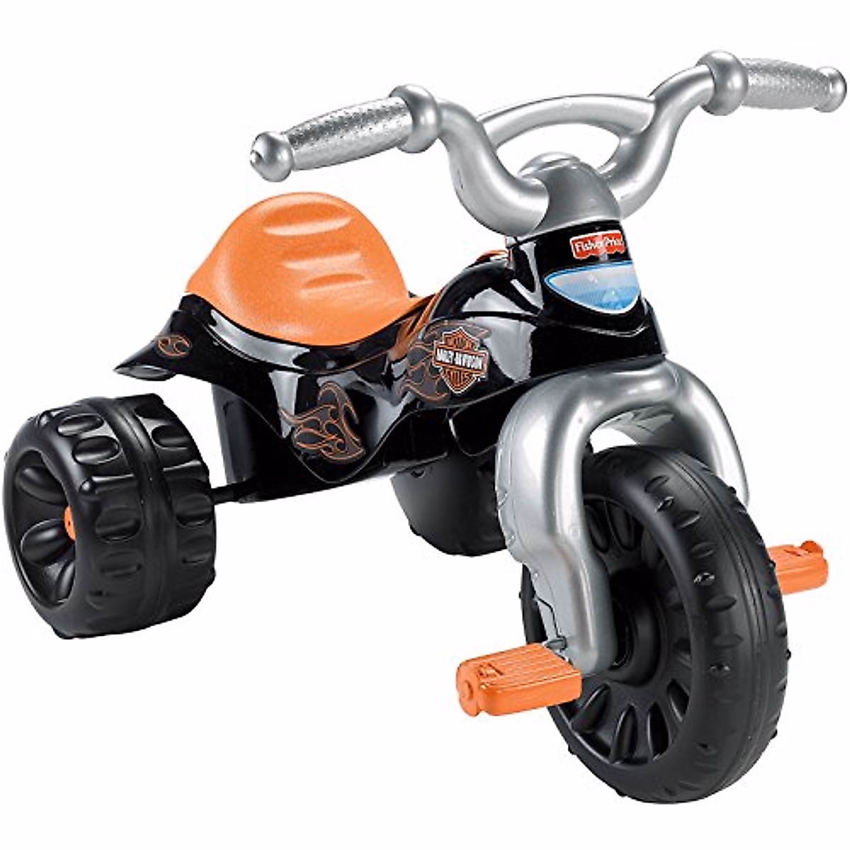 Fisher-Price Harley-Davidson Toddler Tricycle Tough Trike Bike with Handlebar Grips and Storage for Kids (Amazon Exclusive)