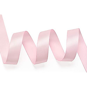 YAMA Double Face Satin Ribbon - 7/8" 25 Yards for Gift Wrapping Ribbons Roll, Pink