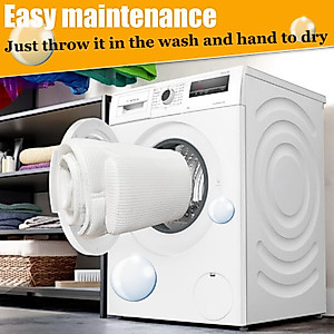 POOIKTFY Full Body Bath Pillow(50.79 x 15.75”x 0.9”),5D Air Mesh & Quick Drying, Bath Pillows for tub & 21 Non-Slip Suction Cups, Spa Bathtub Pillow for Head Neck Shoulder Support (White)