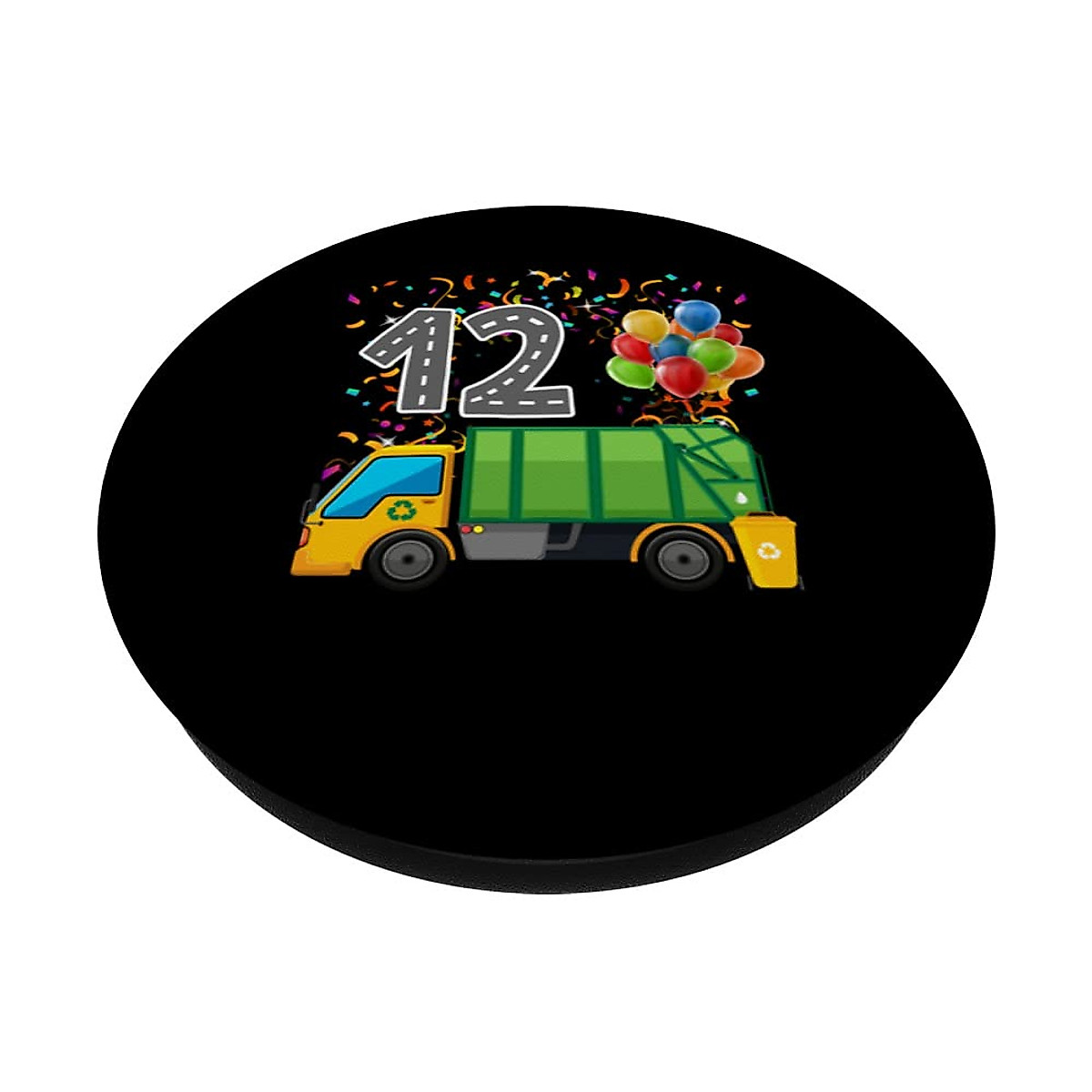 Happy 12 Waste Picker Dumpster Garbage Truck PopSockets Swappable PopGrip