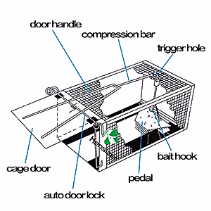 Kensizer Humane Rat Trap, Chipmunk Rodent Trap That Work for Indoor and Outdoor Small Animal - Mouse Voles Hamsters Live Cage Catch and Release