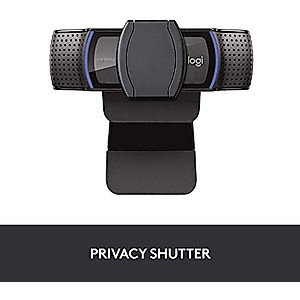 Logitech Webcam C920S HD Pro with Privacy Shutter - 1080p Streaming Widescreen Video Camera - Built in Microphone for Recording