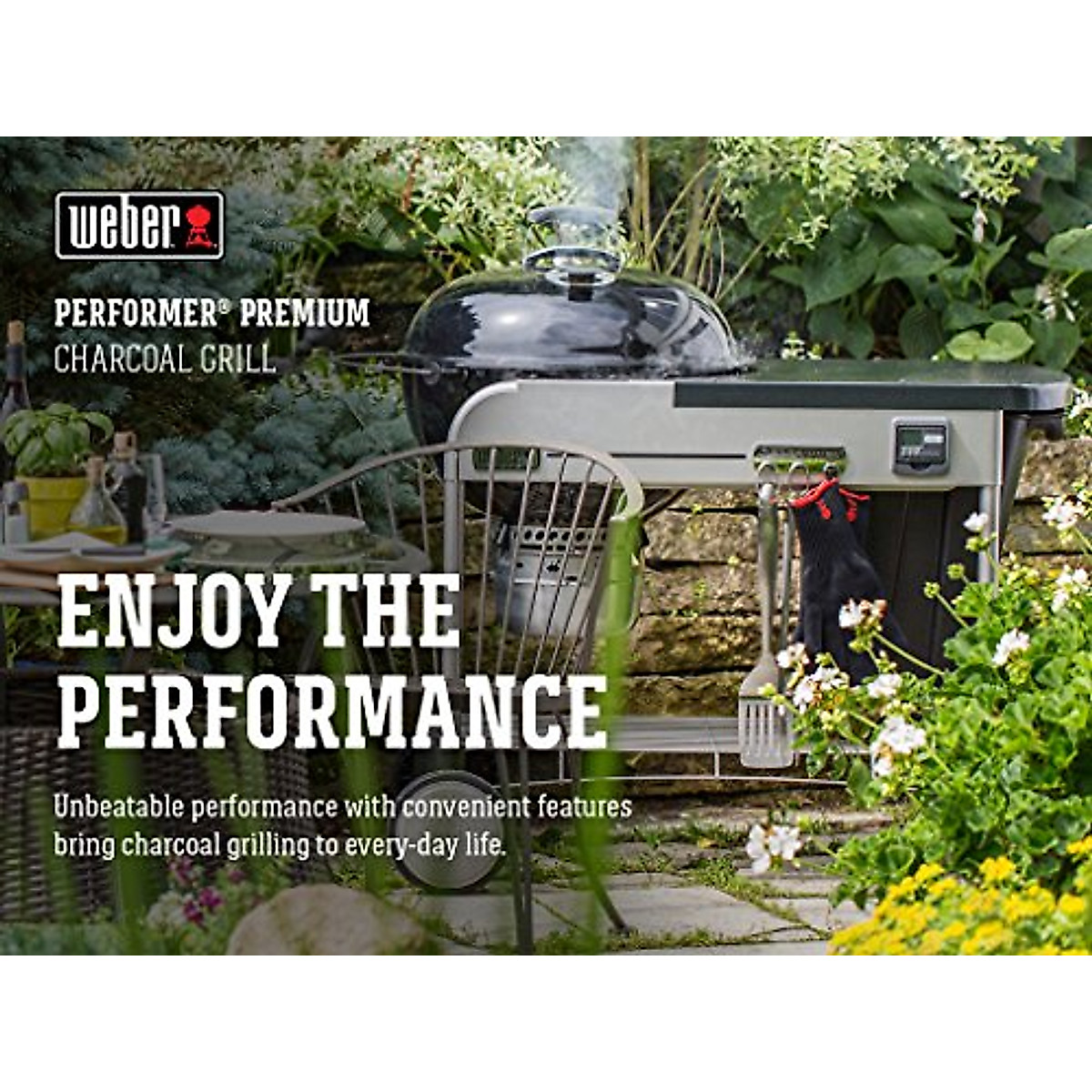 Weber Performer Premium Charcoal Grill, 22-Inch, Black