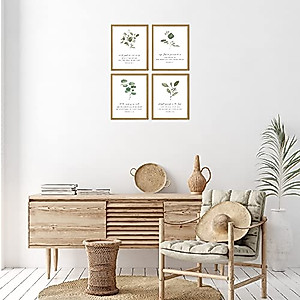 Psalms Scripture Wall Art Christian Posters, Christian wall art - Set of 4 (8x10") Bible Verses Wall Decor Bible Verse Wall Art Christian Wall Decor Christian Art Bible Scripture Wall Decor - Unframed