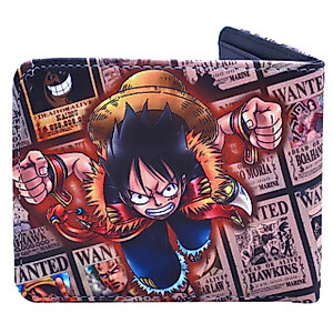 Amatensu Anime Characters Monkey D Luffy wallet Roronoa Zoro wallet Trafalgar D Water Law wallet Portgas D Ace wallet I
