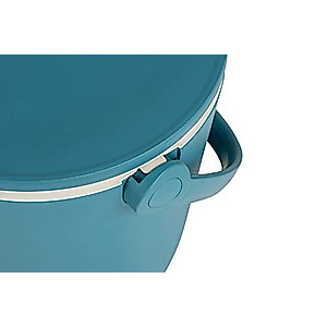 Keter Go Bar 4.2 Gallon Beer and Wine Cooler with Handle and Pop Up Outdoor Table - Perfect for Your Patio, Picnic, and Beach Accessories, Teal