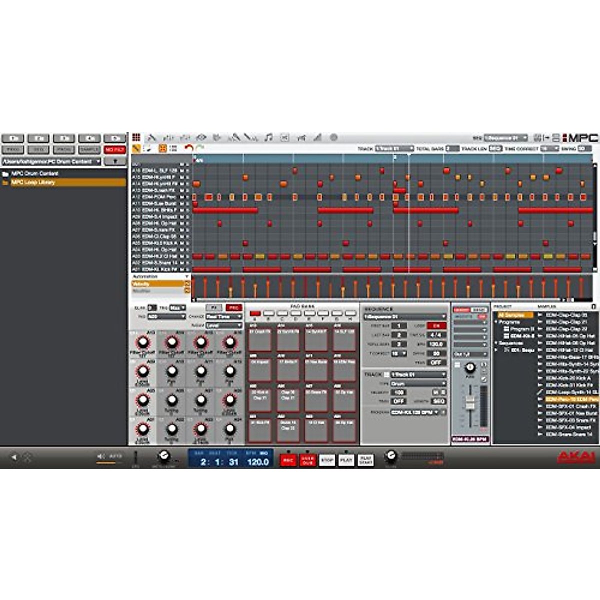 Akai Professional MPC Studio Black | Ultra-Portable MPC With MPC Software (Download), USB Power, LCD Screen, Touch Sensitive Encoders, Brushed Aluminium Body & Data Dial