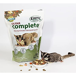 Sugar Glider Complete Food Starter Package - Nutritionally Complete Pellet Diet & High Protein Supplemental Food for Sugar Gliders… (2 Piece Set)