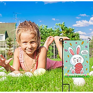 3 Pack Valentine Day Garden Flag St Patricks Day Garden Flag Easter Garden Flags,Double Sided Valentine Flag St Patrick Flag Easter Flags 12x18 Burlap Valentine House Flag for Seasonal Garden Flag