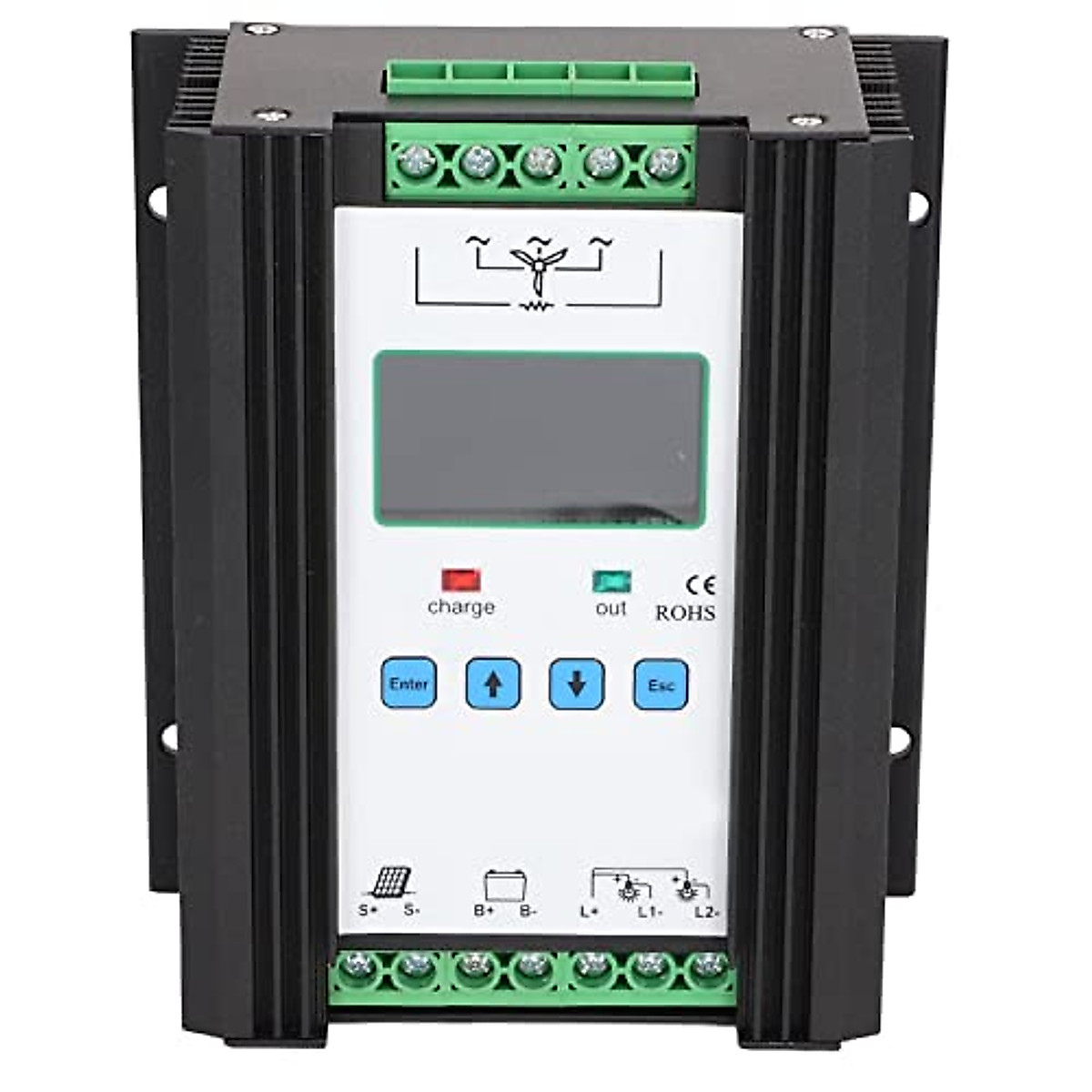 Wind Solar Hybrid Regulator, Wind Solar Blending Controller Digital Intelligent Control Wind Solar Regulator LCD, Renewable Energy Controllers