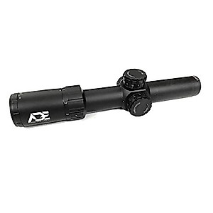 Ade Advanced Optics 1-6 x 24mm Tactical Rifle Scope Green/Red Illuminated Etched Glass Mil Dash Reticle