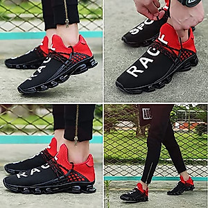FUSHITON Womens Walking Running Shoes Athletic Tennis Non Slip Blade Type Casual Sports Fashion Sneakers Red