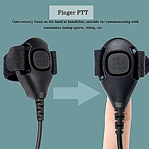 Retevis Behind-The-Head Walkie Talkie Earpiece with Boom Mic 2 Pin, Compatible RT22 RT21 H-777 RT68 RT19 pxton Arcshell Walkie Talkies, Two Way Radio Headset with Finger PTT(1 Pack)