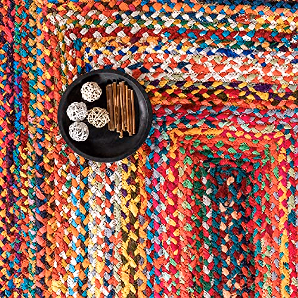 nuLOOM Tammara Bohemian Hand Braided Area Rug, 4x6, Multi