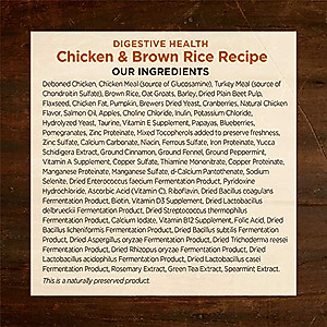 Wellness CORE Digestive Health Dry Dog Food with Wholesome Grains, Highly Digestible, for Dogs with Sensitive Stomachs, Made in USA with Real Protein (Small Breed, Chicken & Brown Rice, 12-Pound Bag)