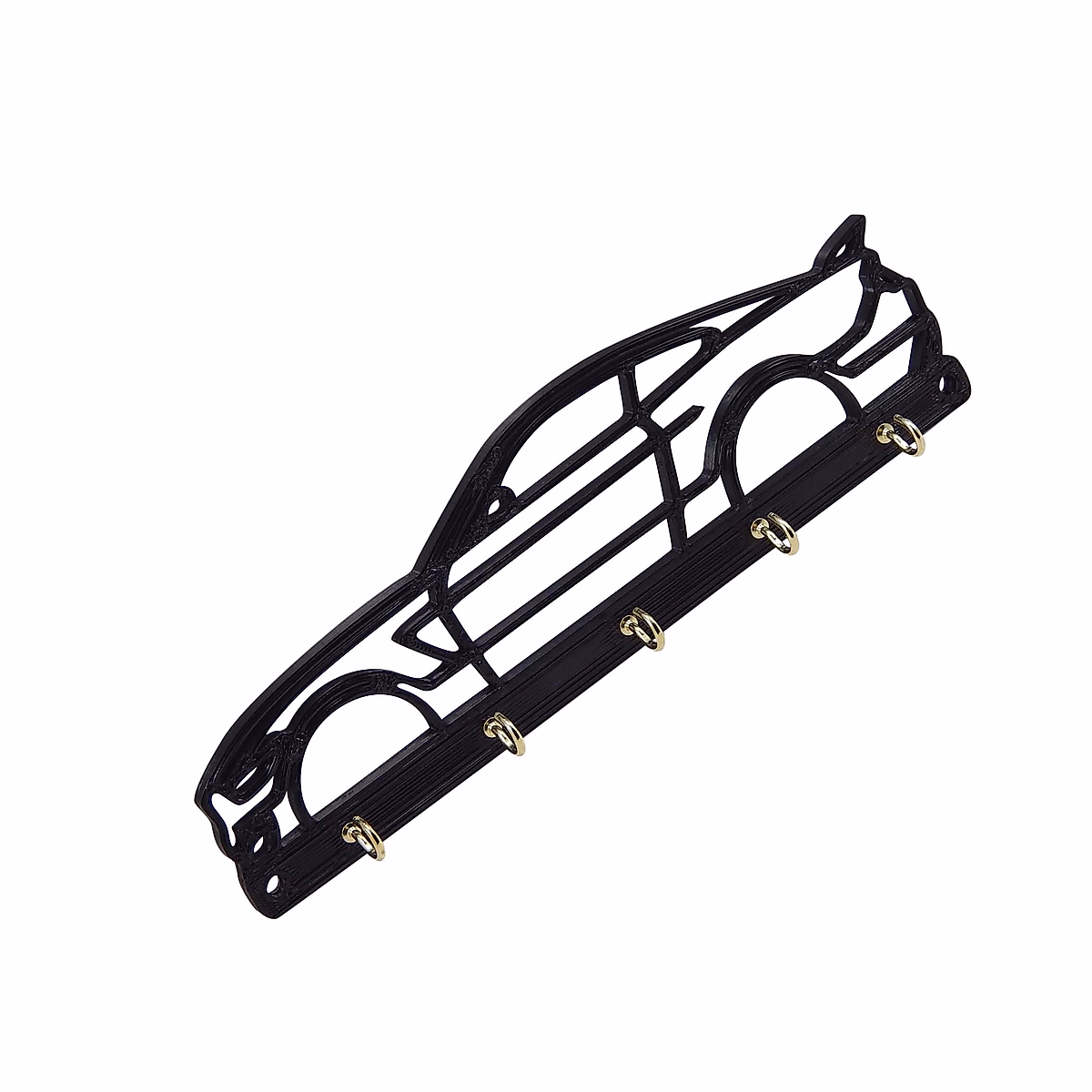 Generic Key Holder Hanger Rack Compatible with 2017 Ford Mustang GT350 S550 6th Gen Sixth Generation Keys and Keychains Accessory Silhouette Wall Art, Black