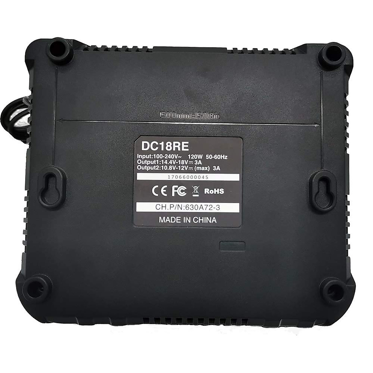 Replacement DC18RE 10.8V-18V for Makita Lithium ion Power Tool Battery Double Charger (Without Fan)
