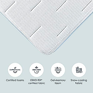 Mellow 10 Inch Olaf Gel Memory Foam Mattress with Cooling Fabric, Made in USA, CertiPUR-US Certified Foams, Oeko-TEX Certified Eco Cover, Quilted Comfort Top, Queen