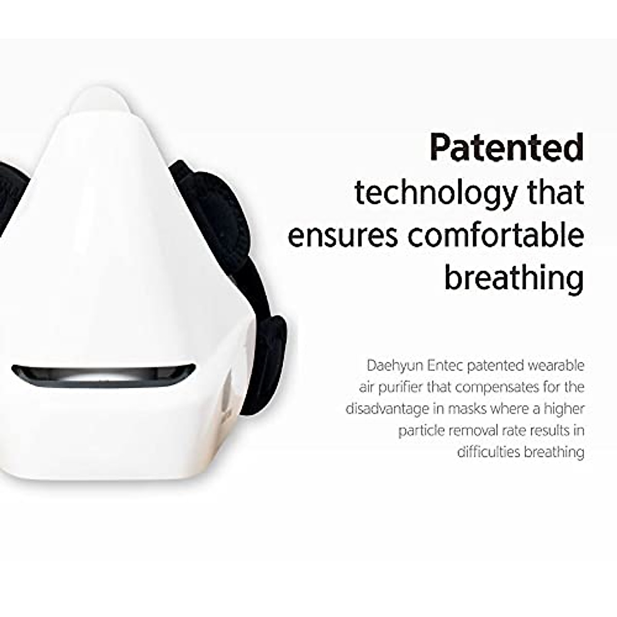 AIRPROM, Wearable air purifier mask, electric mask, H13 grade HEPA filter mask, Multi-use mask, Comfortable mask, Made in Korea