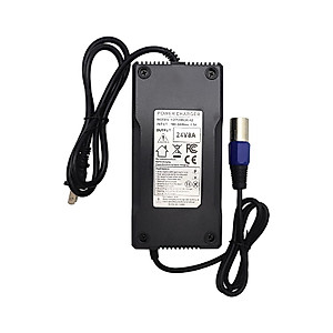 24V 8A Battery Charger with XLR Connector for EA1065, S150 180 X-CEL, Jazzy 1107 614HD, Invacare Pronto M51, CH5404 Smart